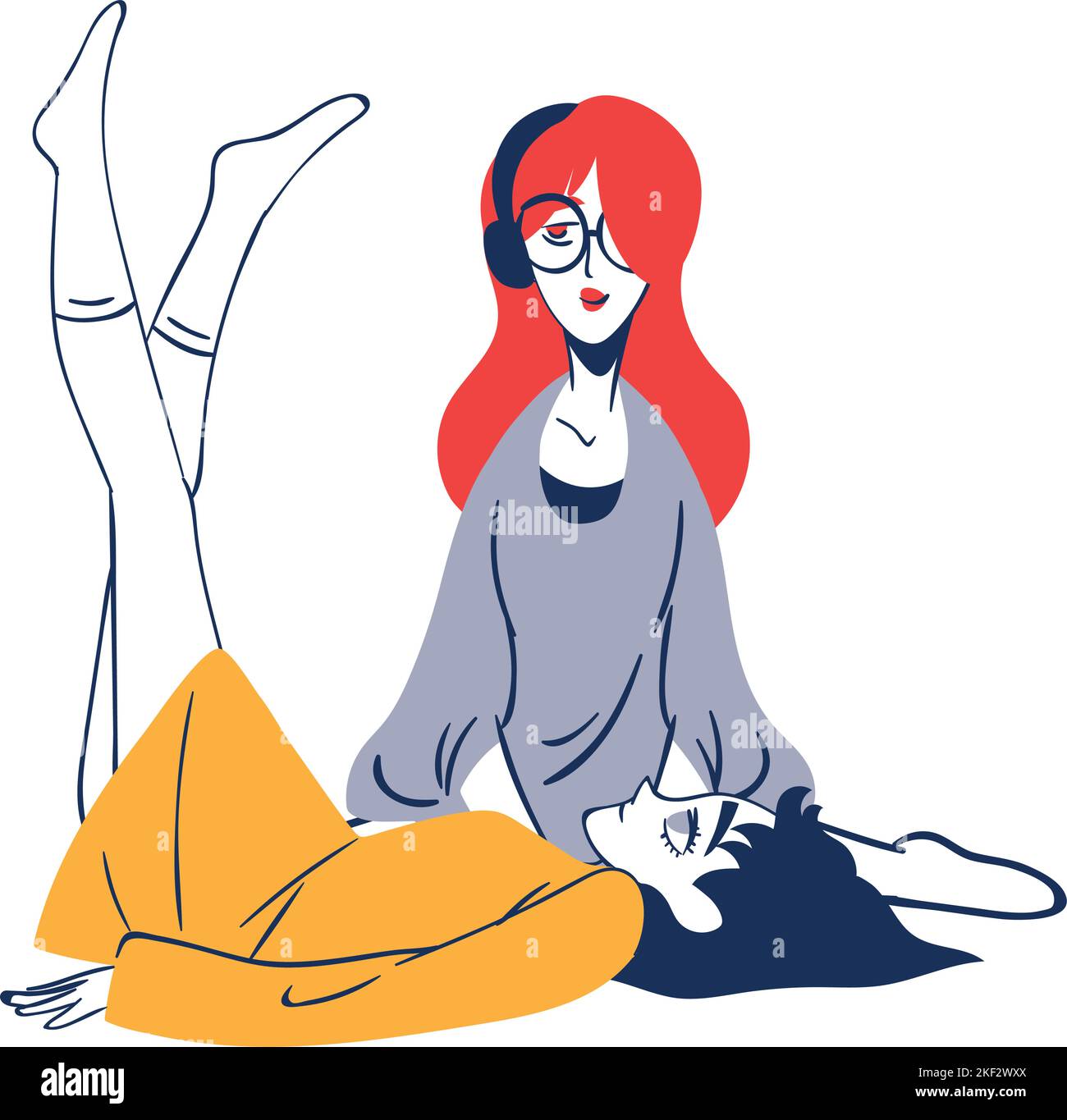 Girl chilling Cut Out Stock Images & Pictures - Alamy