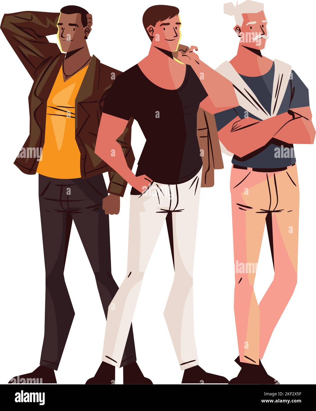 male characters standing Stock Vector Image & Art - Alamy