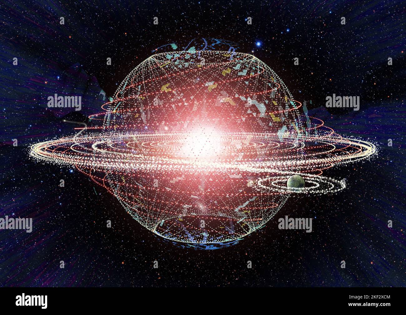 Dyson sphere, illustration Stock Photo - Alamy