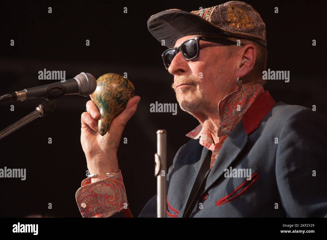 Nik Turner performing with Space Ritual at Weyfest, 2011 Stock Photo ...