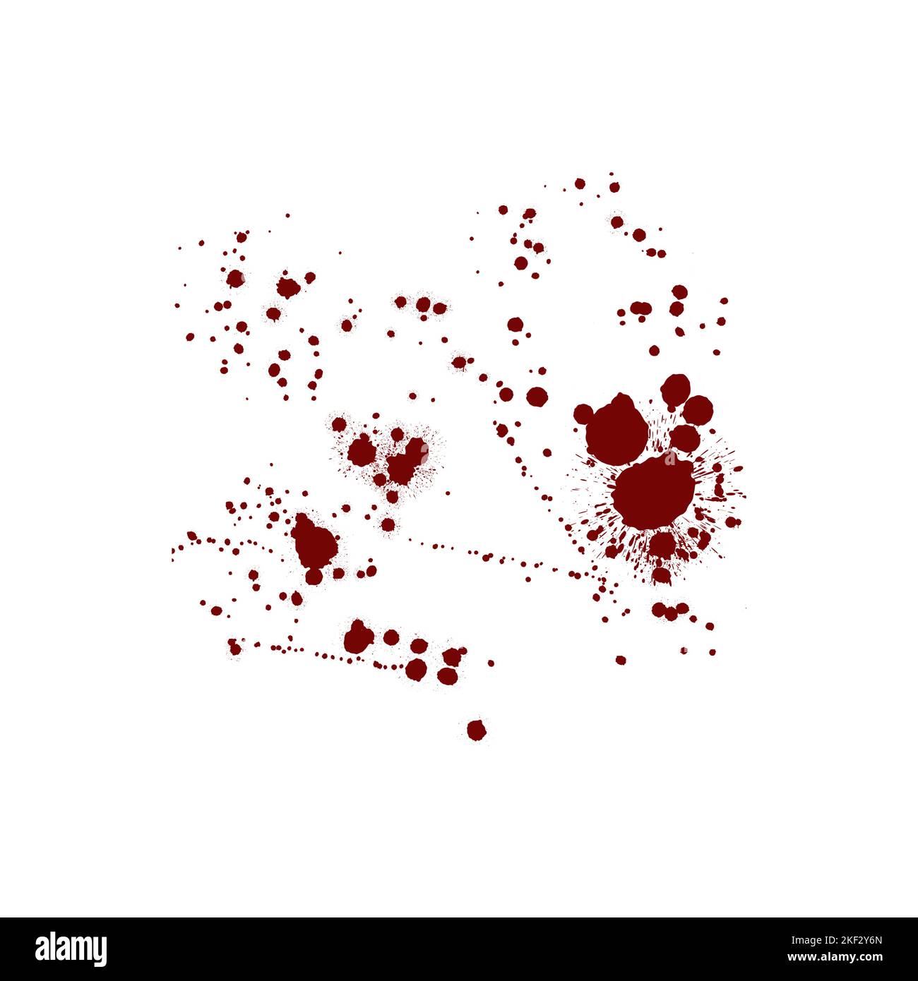 Red blood splatter stain on white background Stock Photo - Alamy