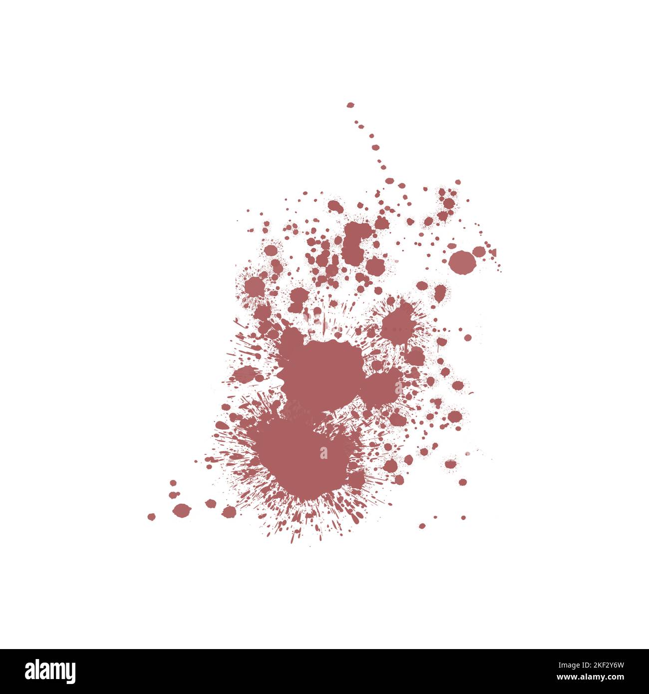 Red blood splatter stain on white background Stock Photo - Alamy