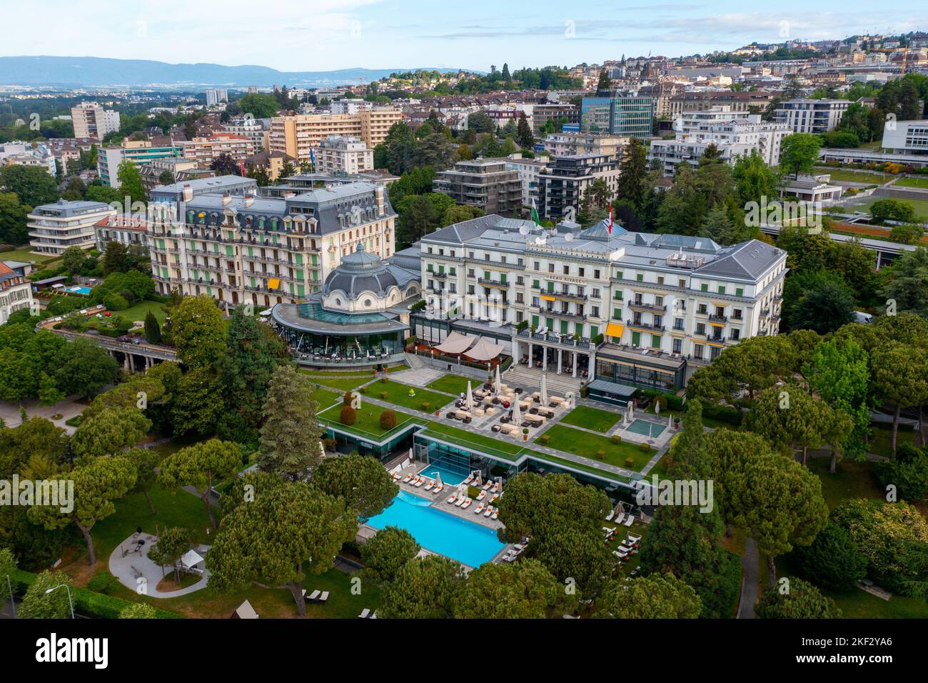Hôtel Beau-Rivage Palace, Lausanne, Switzerland Stock Photo - Alamy