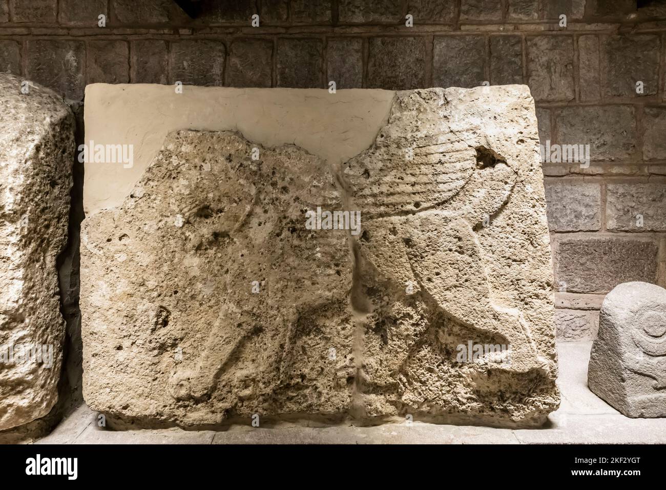 Winged lion, Limestone, Orthostat of Water gate, Karkamis, 900-700 BC ...