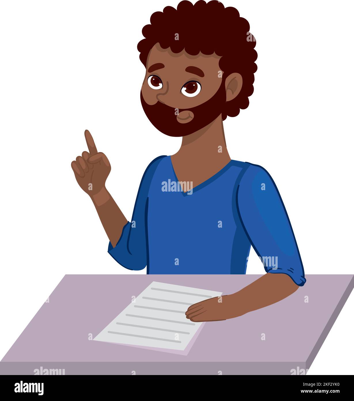 African guy reading paper Stock Vector Images - Alamy