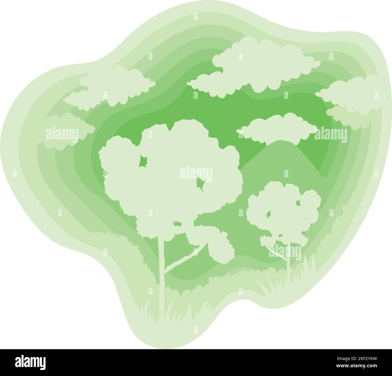 trees nature paper art Stock Vector Image & Art - Alamy