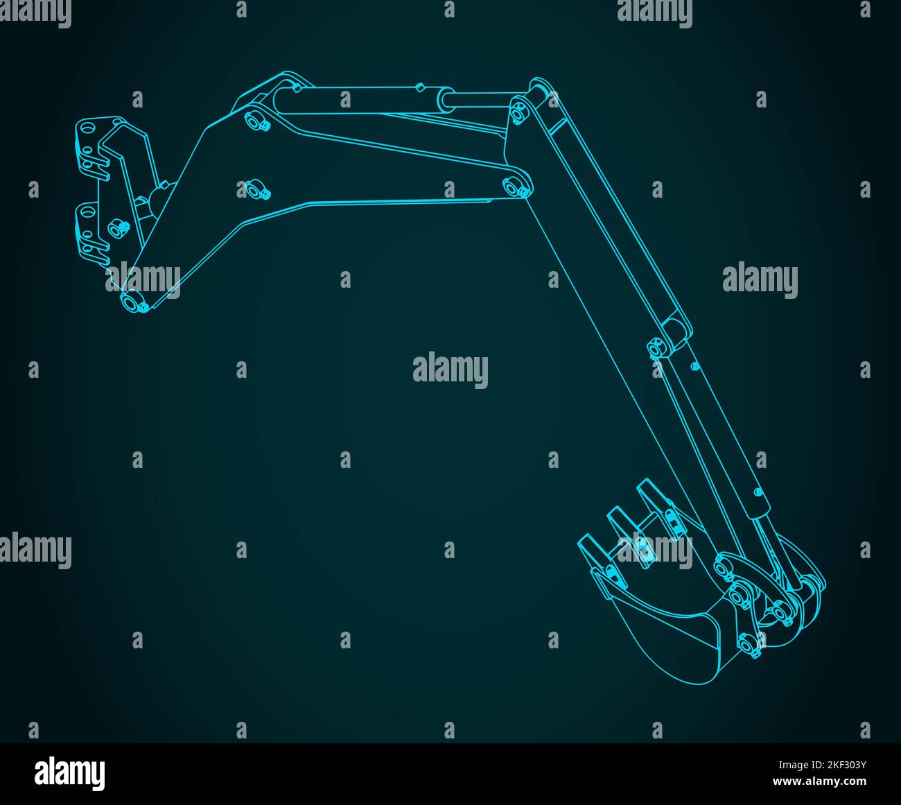 Stylized vector illustration of drawings of backhoe loader Stock Vector ...