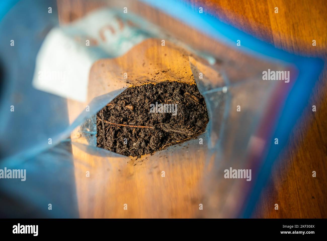 working in a soil lab iwth soil samples testing a soil test in ...