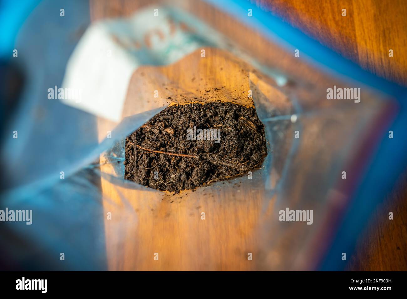 working in a soil lab iwth soil samples testing a soil test in ...