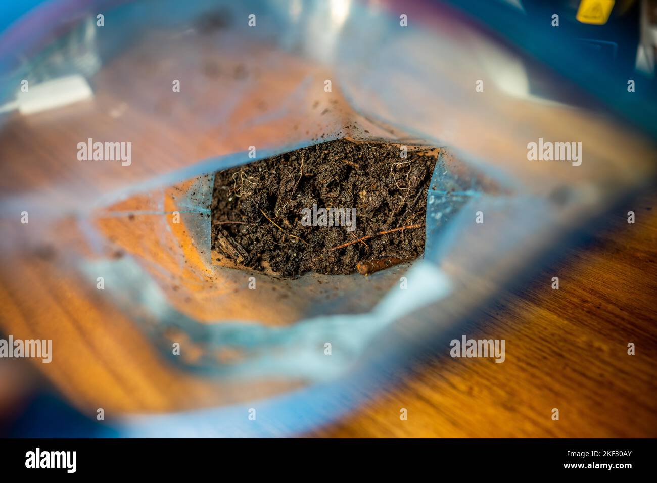 working in a soil lab iwth soil samples testing a soil test in ...