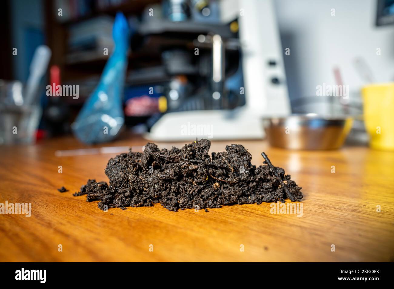 working in a soil lab iwth soil samples testing a soil test in ...