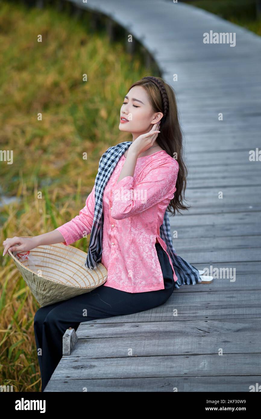 Sa Dec city, Vietnam: portrait of a girl in the Southwest region of ...