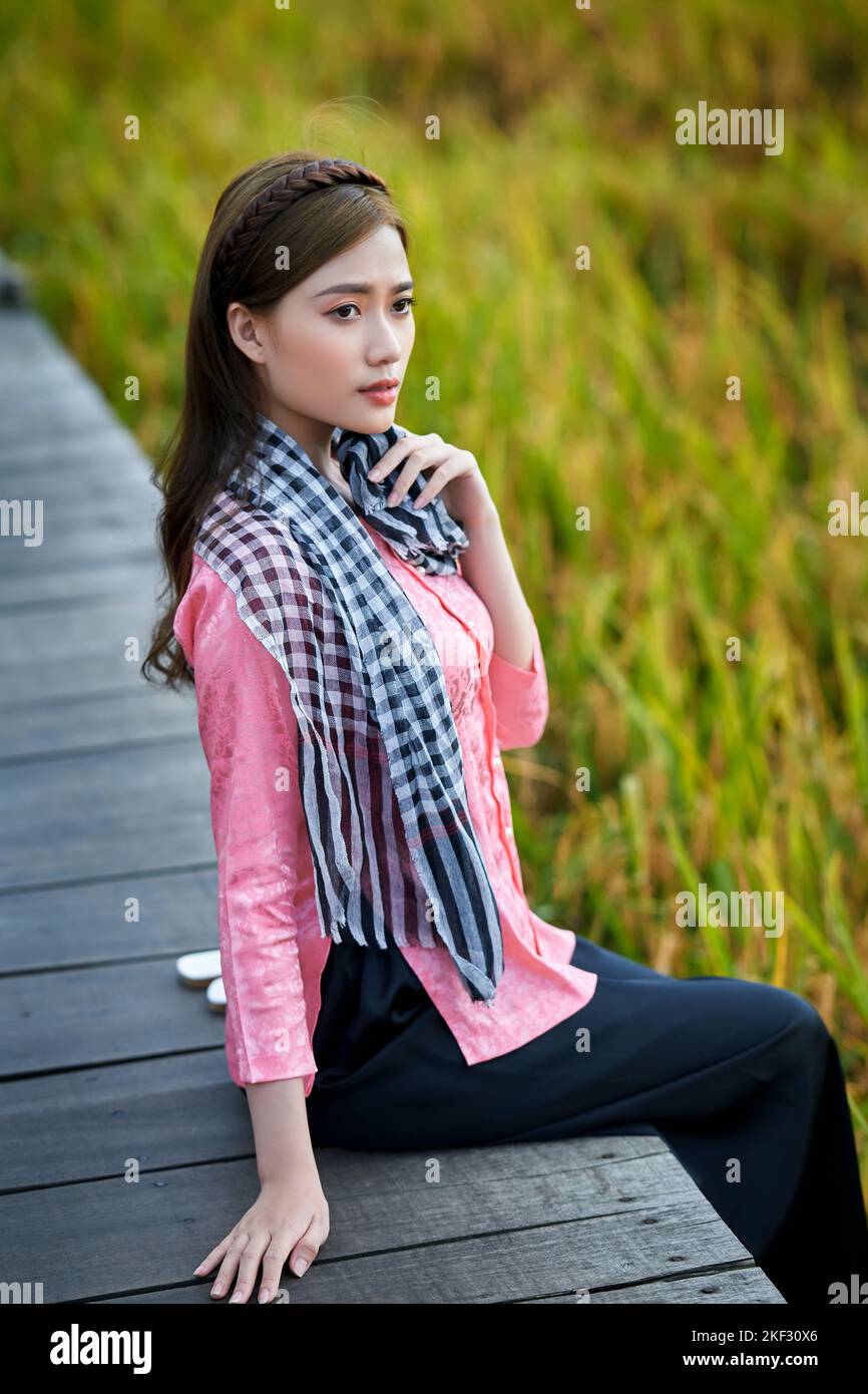 Sa Dec city, Vietnam: portrait of a girl in the Southwest region of ...