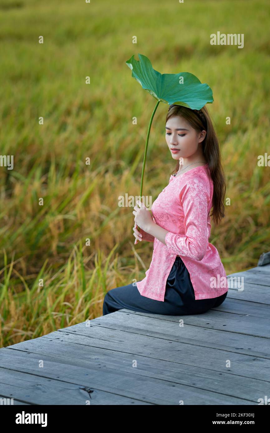 Sa Dec city, Vietnam: portrait of a girl in the Southwest region of ...