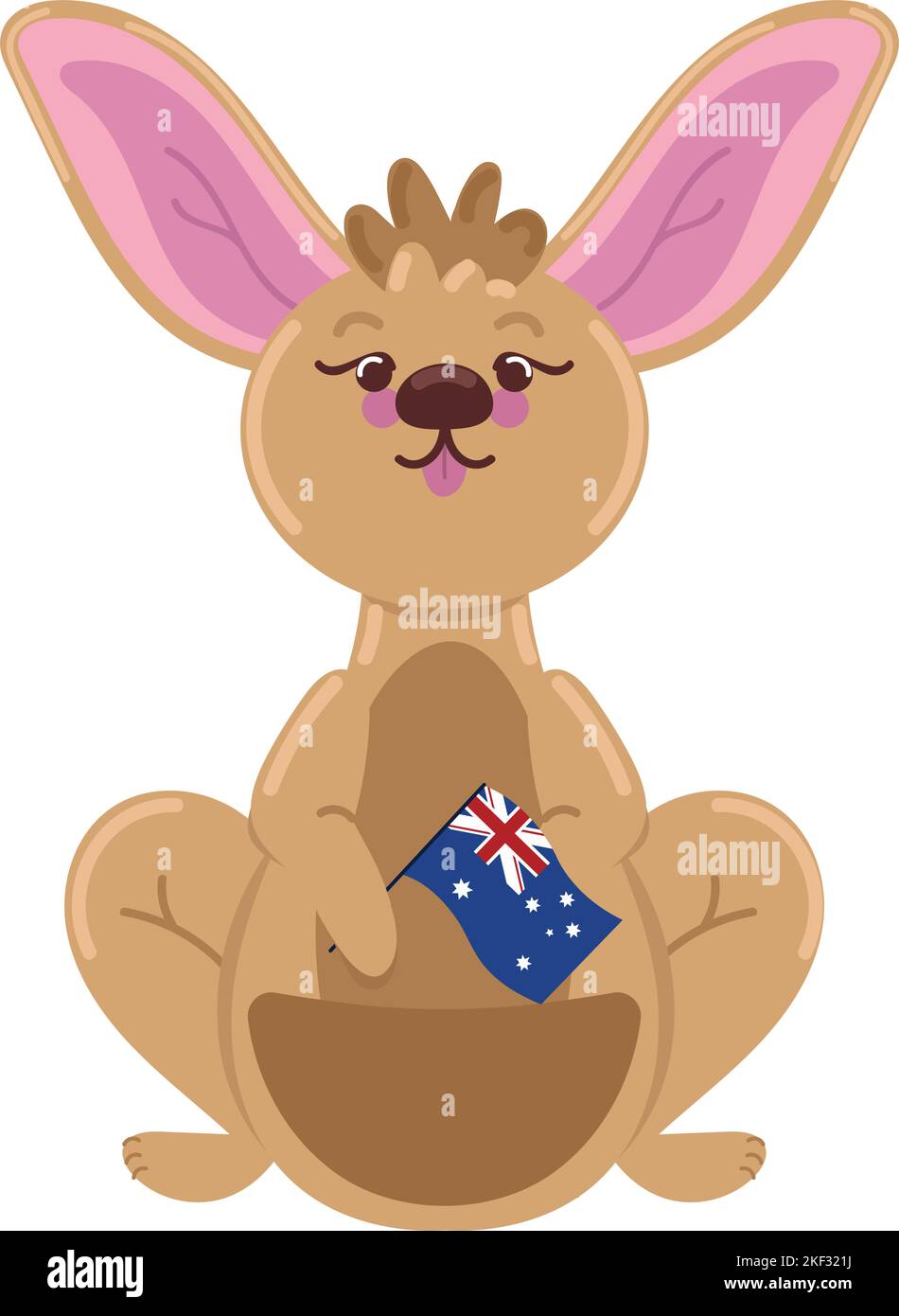 kangaroo australia day Stock Vector Image & Art - Alamy
