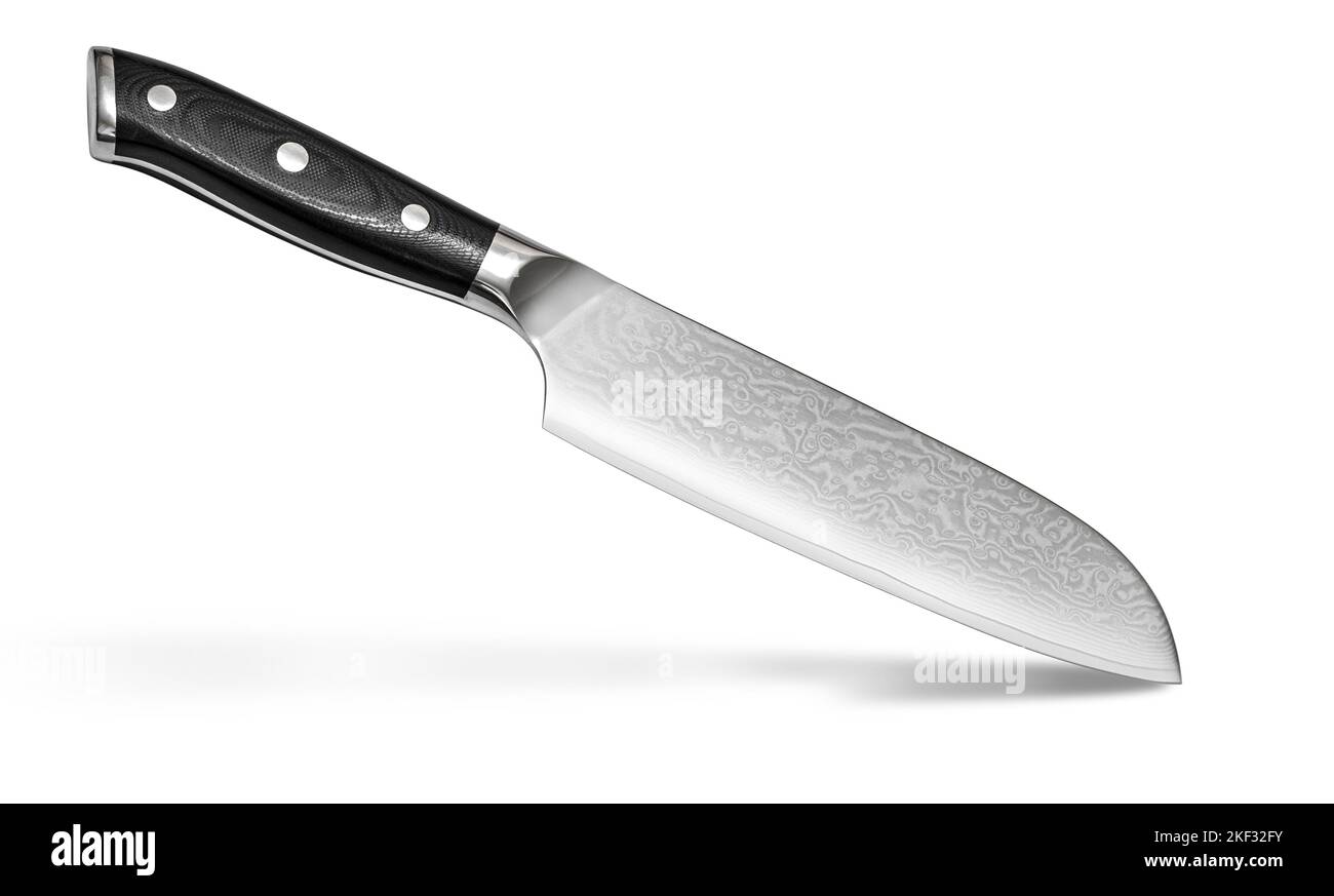 A professional isolated kitchen knife on a white background with ...