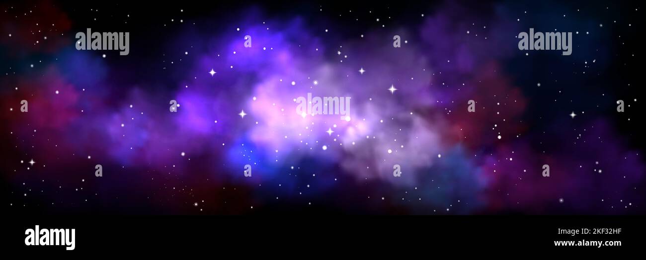 Space background with realistic nebula and shining stars. Colorful ...