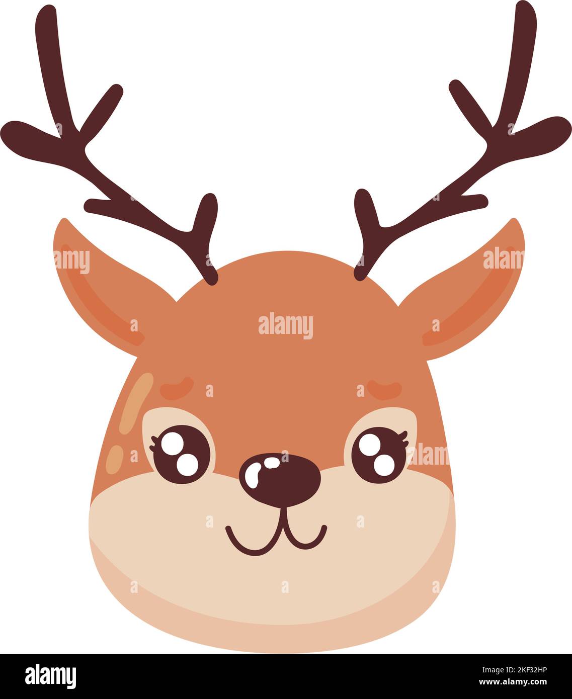 reindeer face animal Stock Vector Image & Art - Alamy