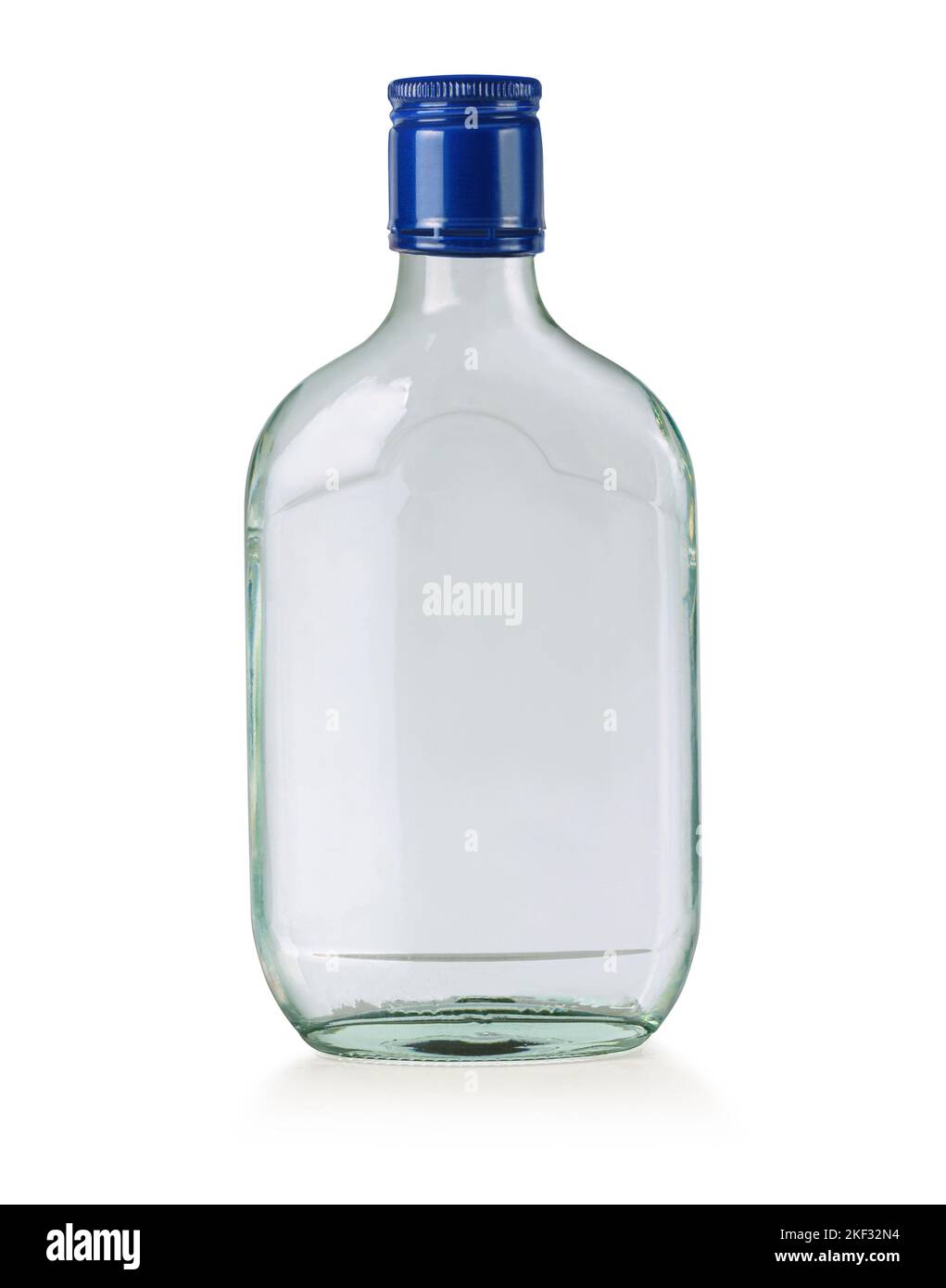 glass alcohol flask isolated on white background with clipping path ...