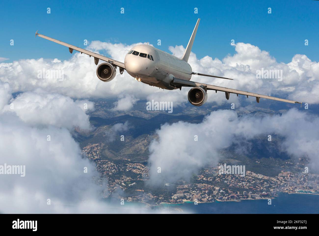 Airplane taking off - Travel by air transport Stock Photo - Alamy
