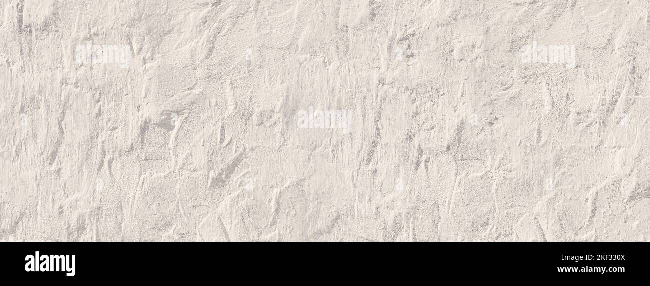 Abstract wide-angle light ochre stucco background. Building walls close ...