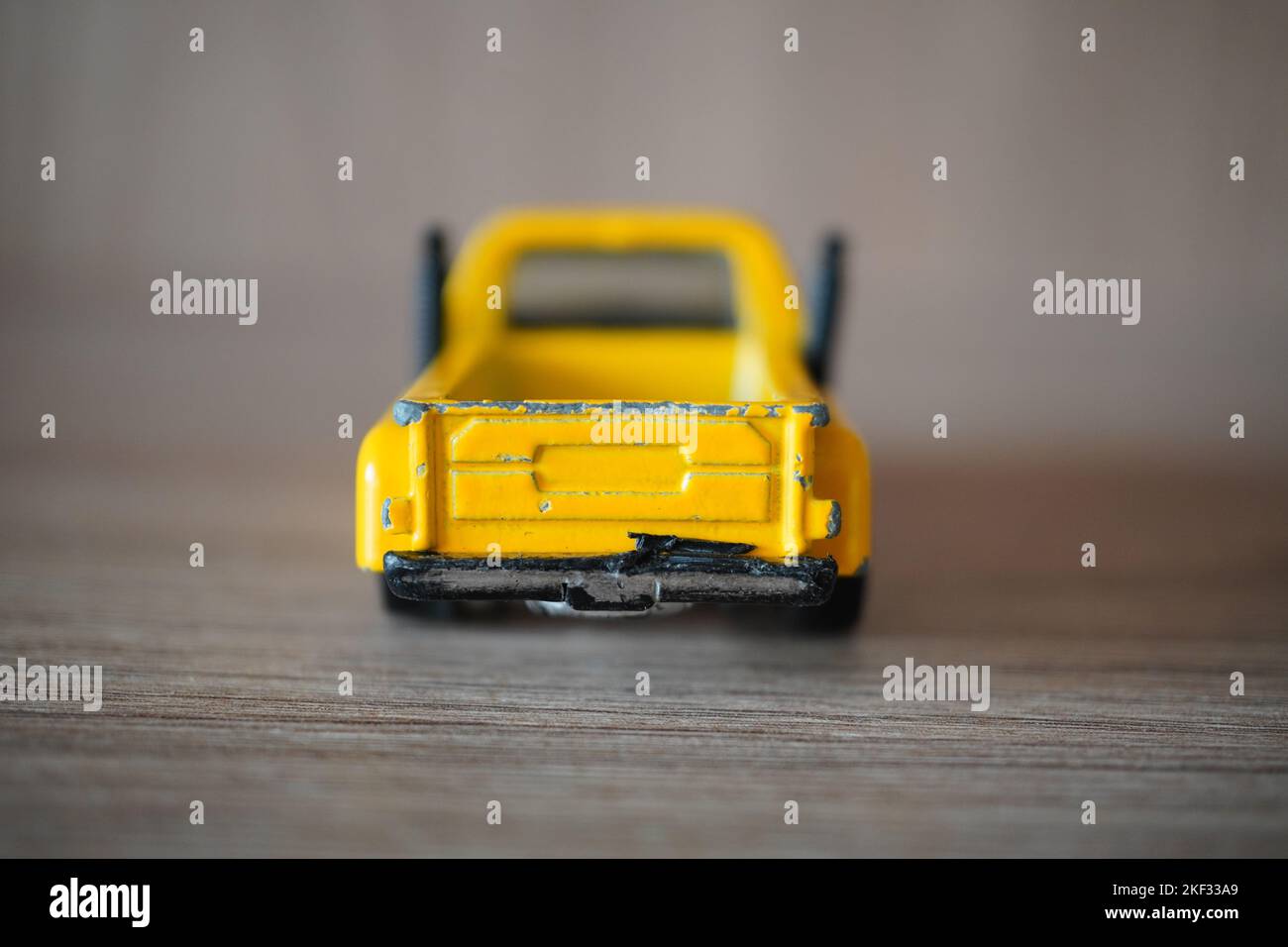 A Mattel Hot Wheels yellow Chrysler toy model pick up truck from the ...