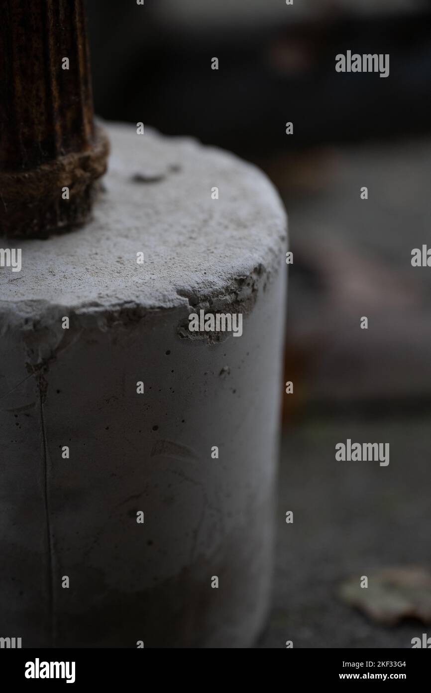 A concrete block for stability Stock Photo - Alamy