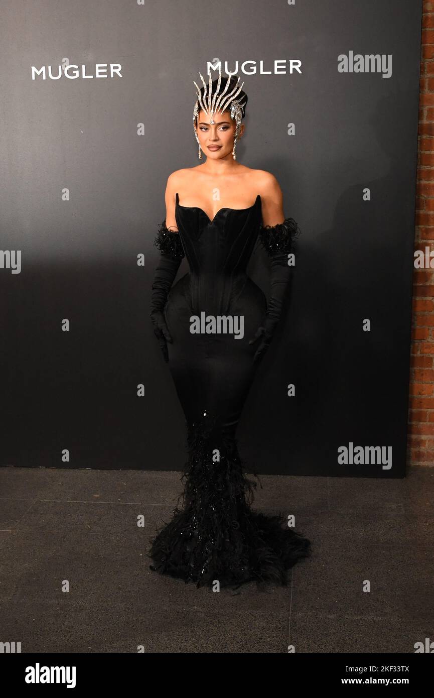 Kylie Jenner walking the red carpet at the Mugler Couturissime Exhibition Reception at the ...