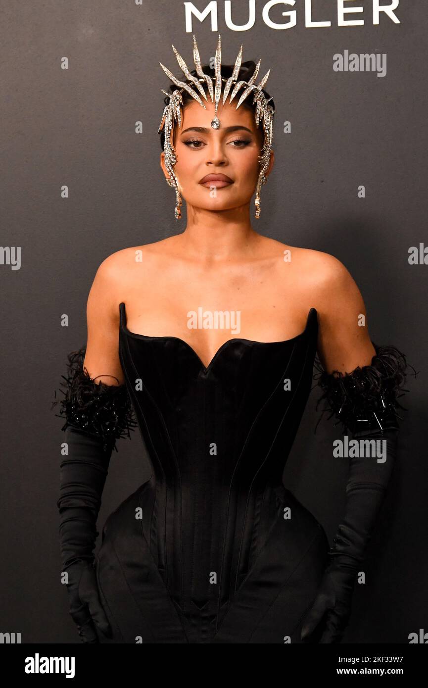 New York, USA. 15th Nov, 2022. Kylie Jenner walking the red carpet at the Mugler Couturissime ...