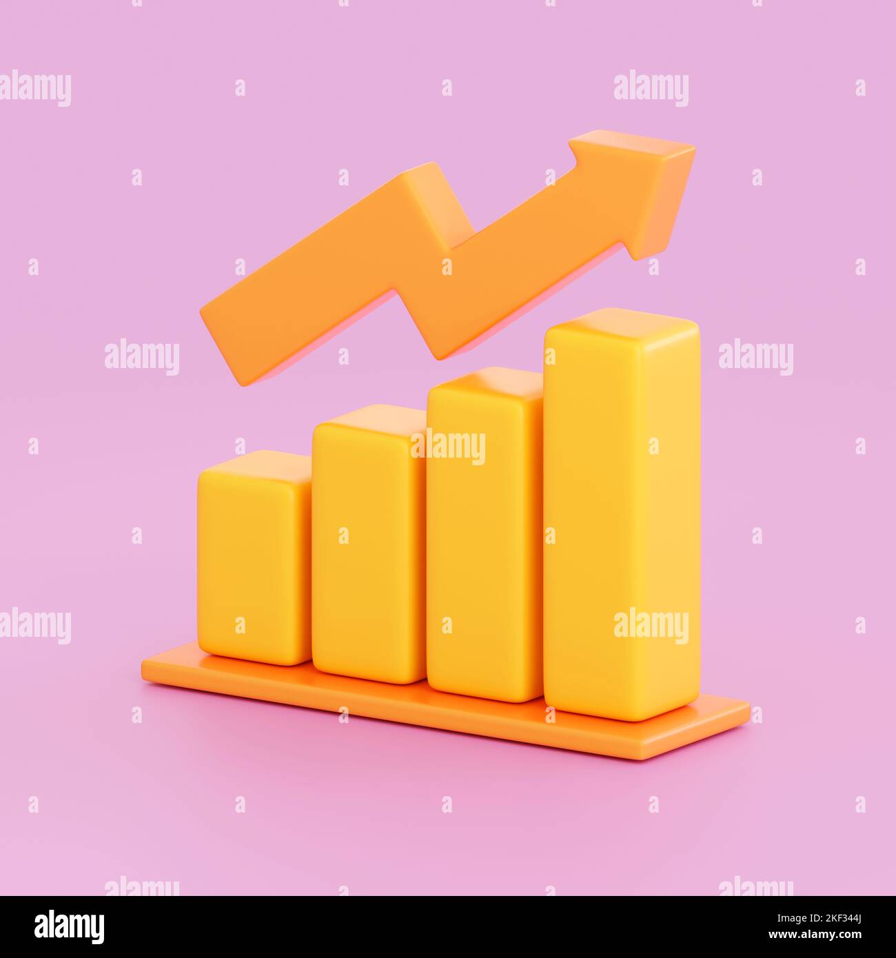 3d bar graph chart. Investment, money growth, banking, payment ...