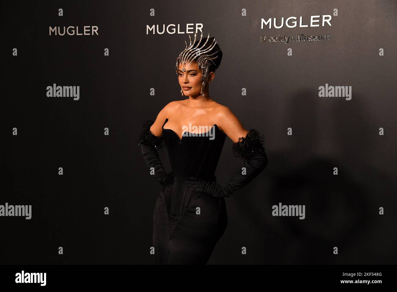 Kylie Jenner walking the red carpet at the Mugler Couturissime Exhibition Reception at the ...