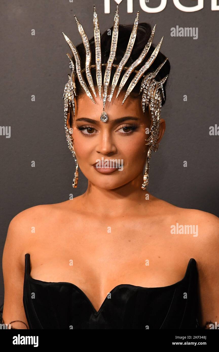 Kylie Jenner walking the red carpet at the Mugler Couturissime Exhibition Reception at the ...