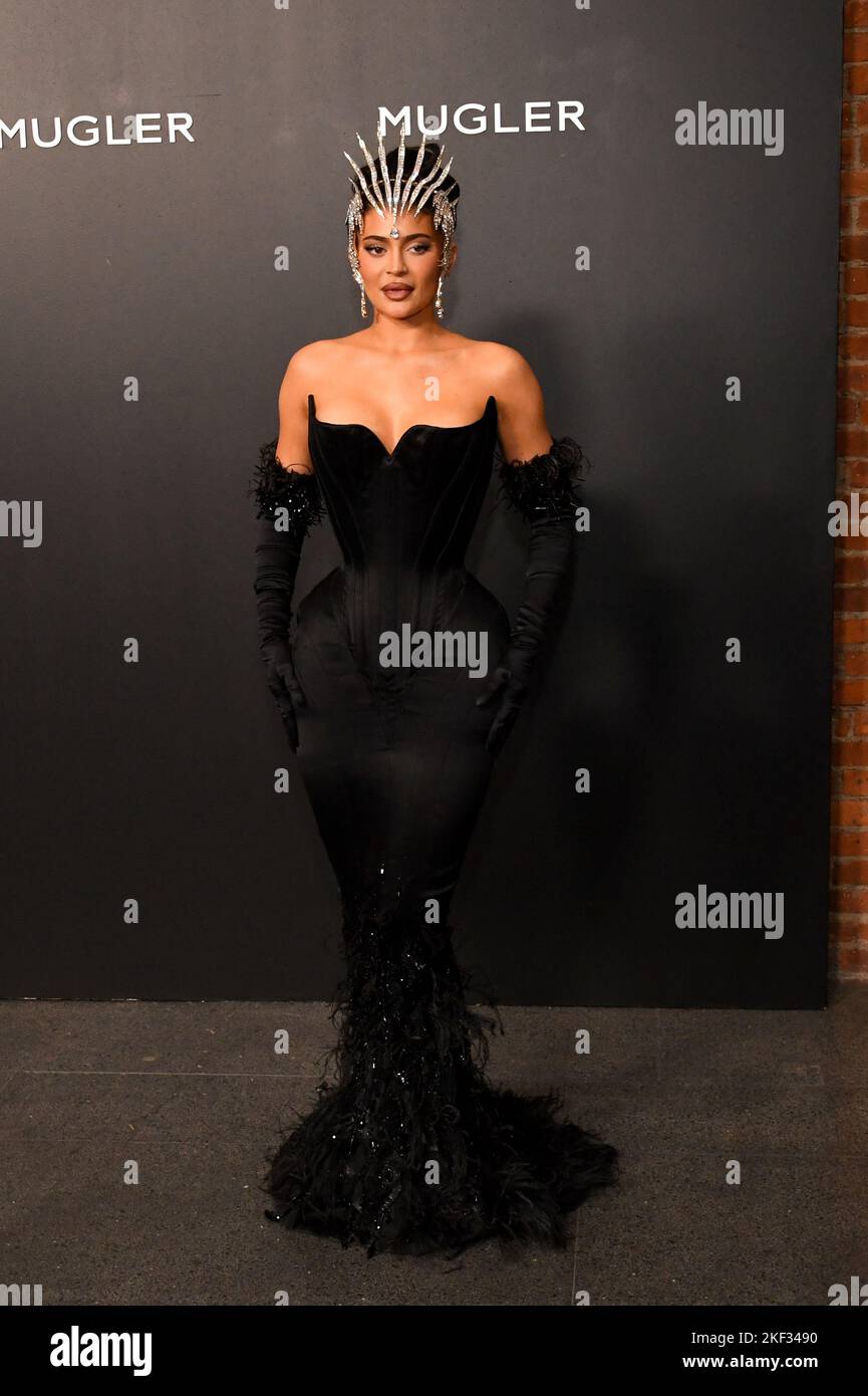 Kylie Jenner walking the red carpet at the Mugler Couturissime Exhibition Reception at the ...