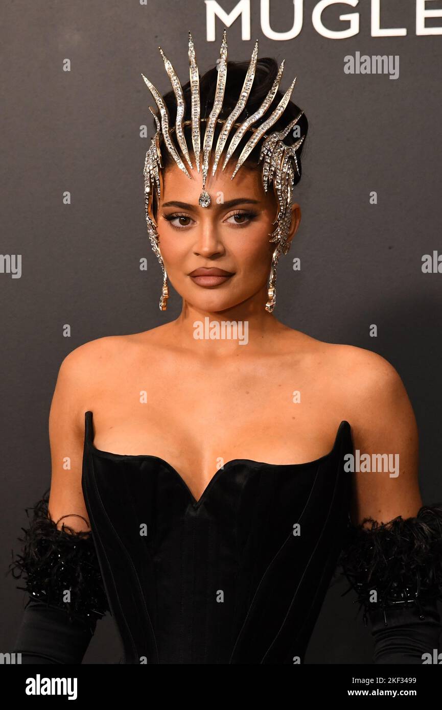 Kylie Jenner walking the red carpet at the Mugler Couturissime Exhibition Reception at the ...