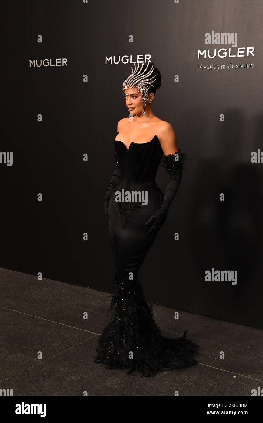 New York, USA. 15th Nov, 2022. Kylie Jenner walking the red carpet at the Mugler Couturissime ...