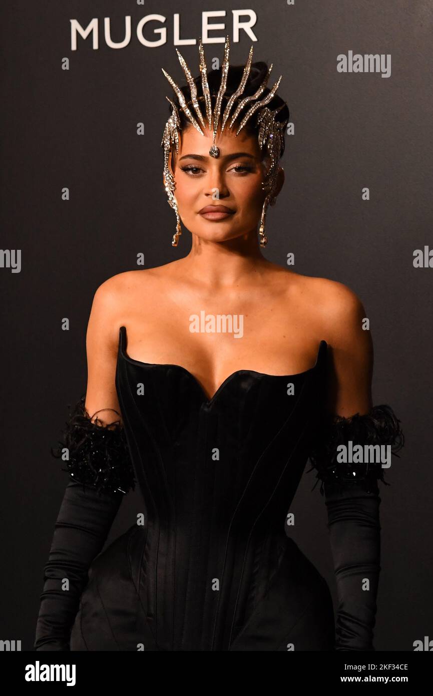 Kylie Jenner walking the red carpet at the Mugler Couturissime Exhibition Reception at the ...