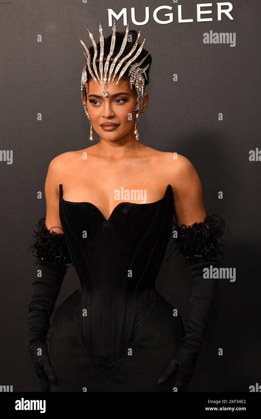 Kylie Jenner walking the red carpet at the Mugler Couturissime Exhibition Reception at the ...