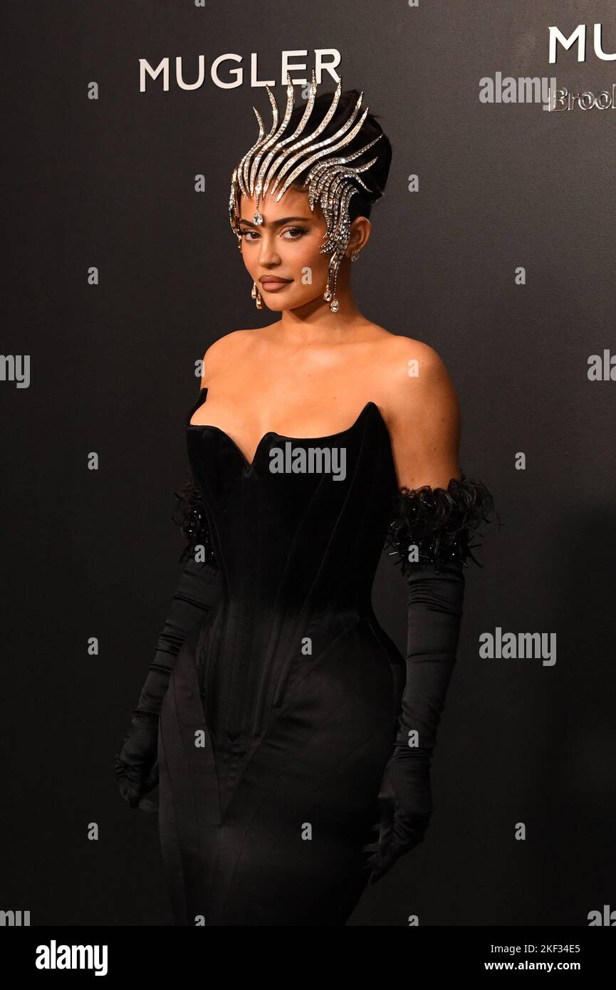 Kylie Jenner walking the red carpet at the Mugler Couturissime Exhibition Reception at the ...