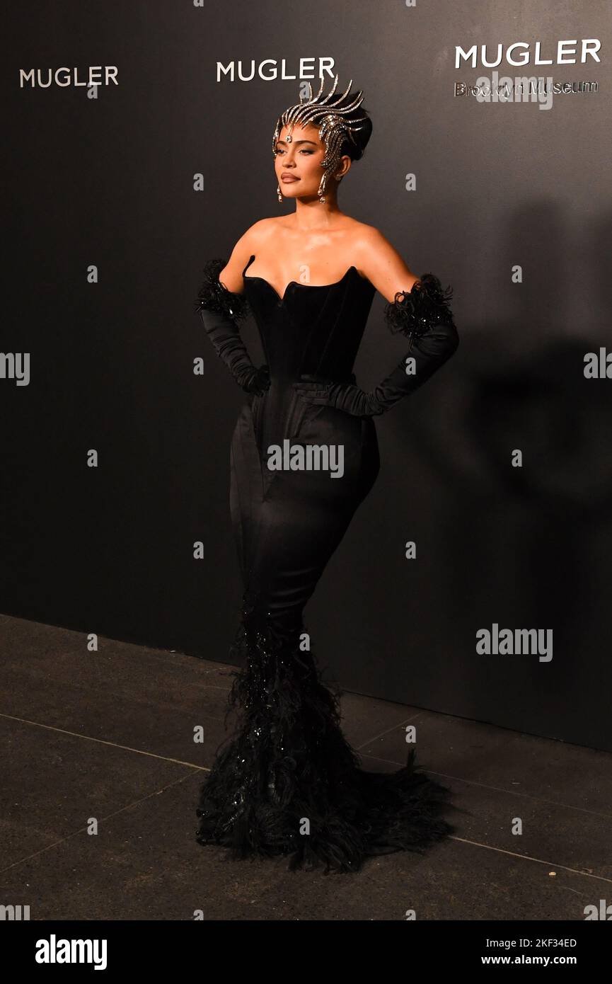 Kylie Jenner walking the red carpet at the Mugler Couturissime Exhibition Reception at the ...