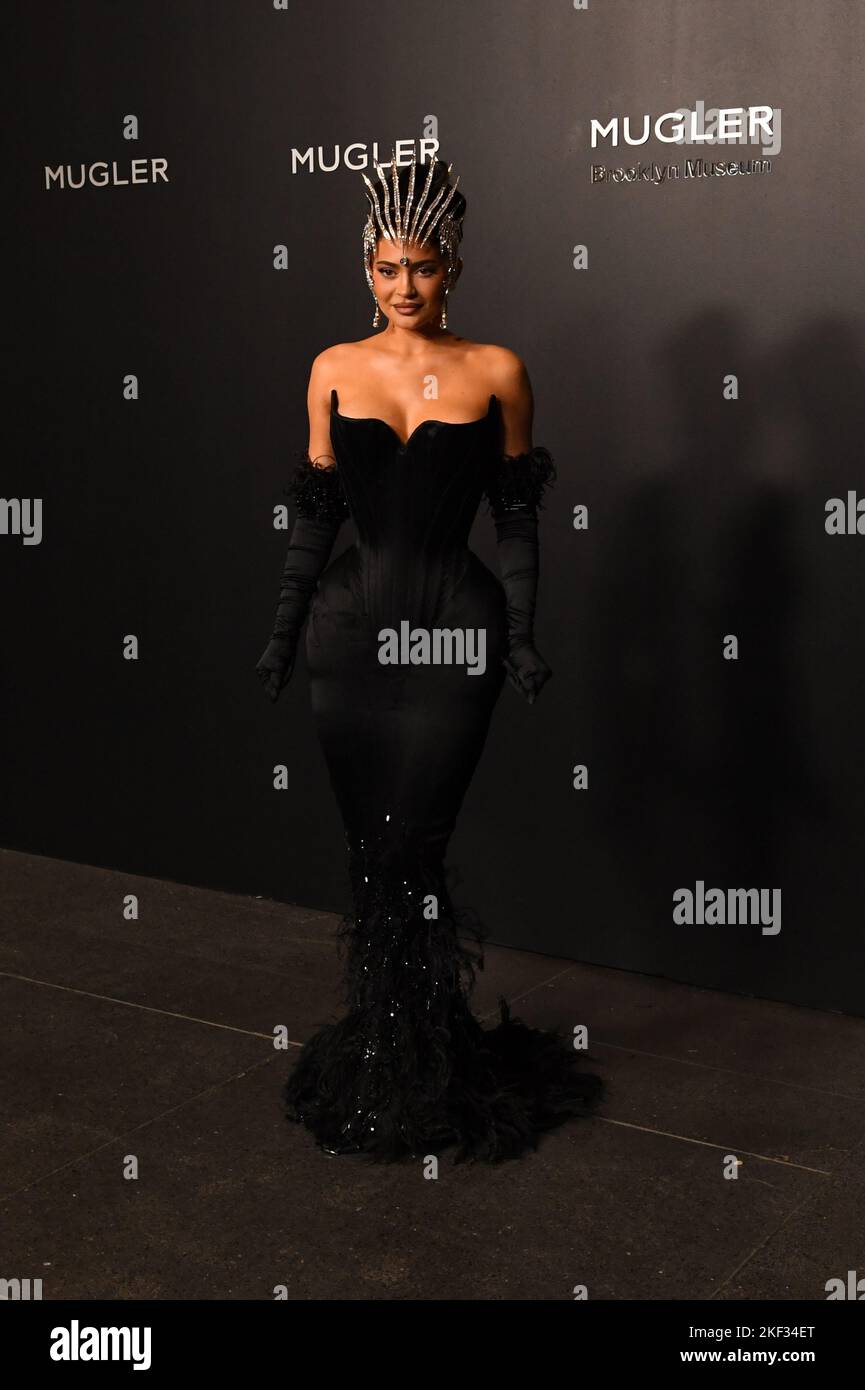 Kylie Jenner walking the red carpet at the Mugler Couturissime Exhibition Reception at the ...