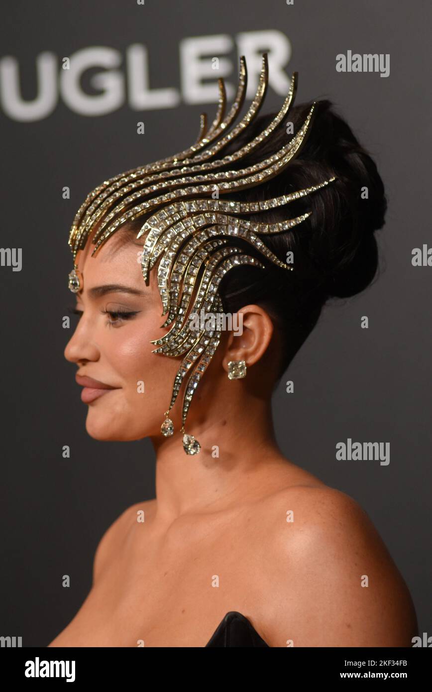 Kylie Jenner walking the red carpet at the Mugler Couturissime Exhibition Reception at the ...