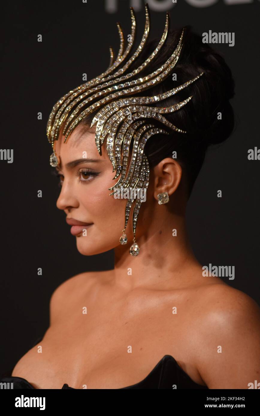 Kylie Jenner walking the red carpet at the Mugler Couturissime Exhibition Reception at the ...