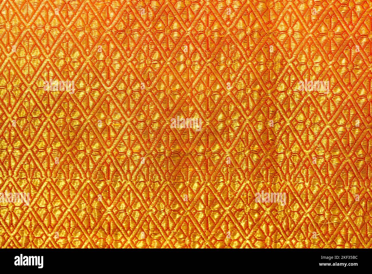 Handmade Indian sari / saree with golden details, woman wear on ...