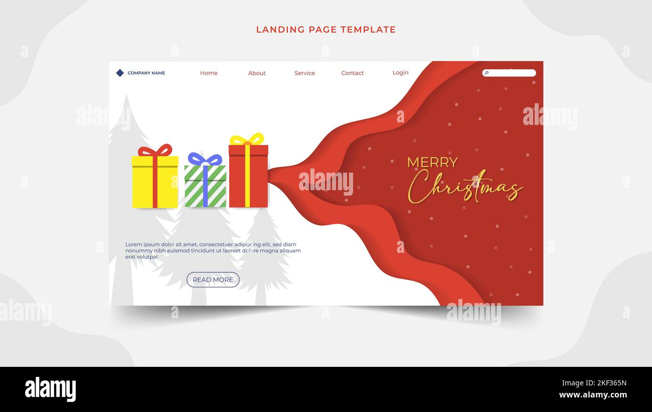 Landing page template for christmas season celebration, best Modern web ...