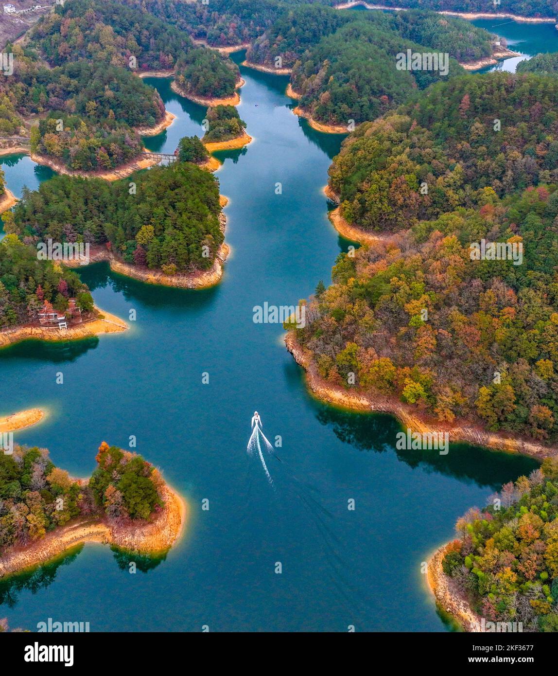 Aerial photos show the beautiful scenery of Meifeng Island of Thousand ...