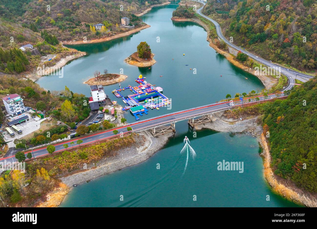 Aerial photos show the beautiful scenery of Meifeng Island of Thousand ...