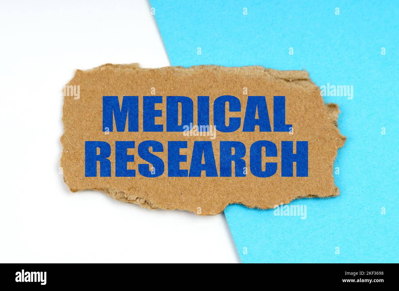 Medicine and health concept. On a blue and white background lies a ...