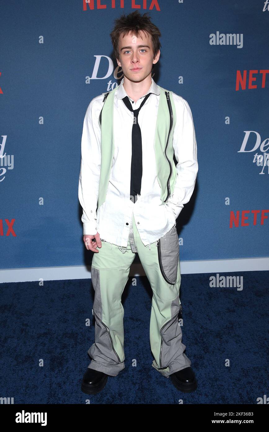 Los Angeles, California, USA. 15th Nov, 2022. Sam McCarthy arriving to ...