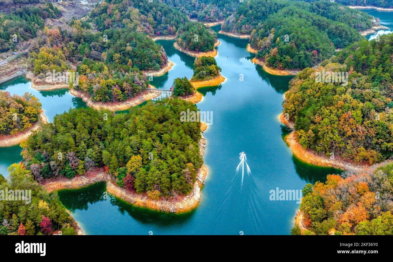 Aerial photos show the beautiful scenery of Meifeng Island of Thousand ...