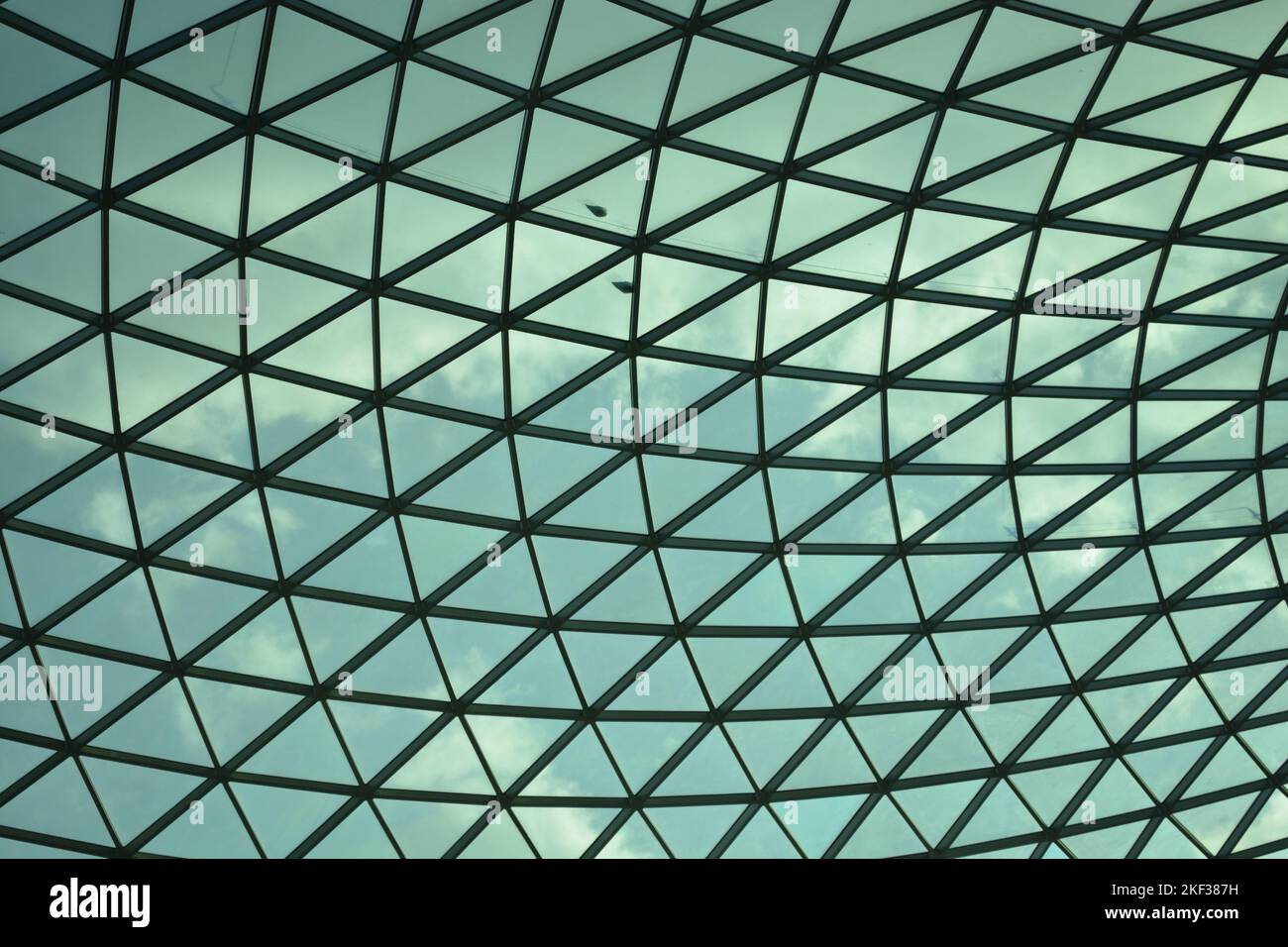 Ceiling at the British Museum. Museum which was designed by architect ...